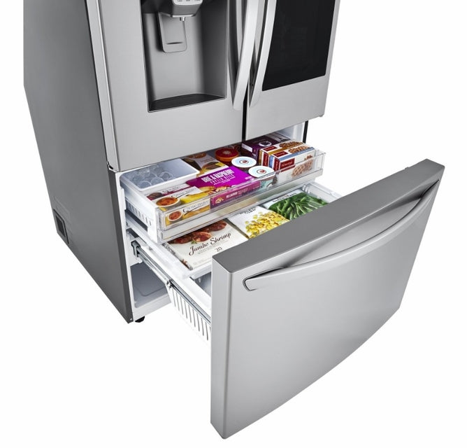 LG LRFVS3006S 30 cu.ft. Stainless Smart French Door Instaview Refriger ...